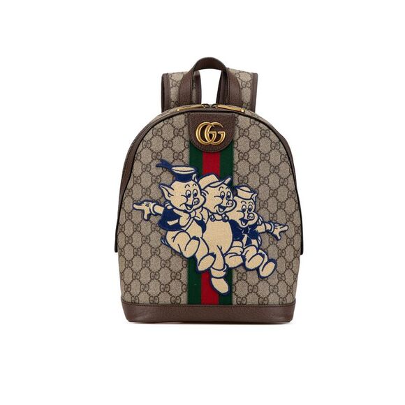 Gucci | Bags | Pre Loved Gucci Disney Gg Supreme Backpack Three Little ...